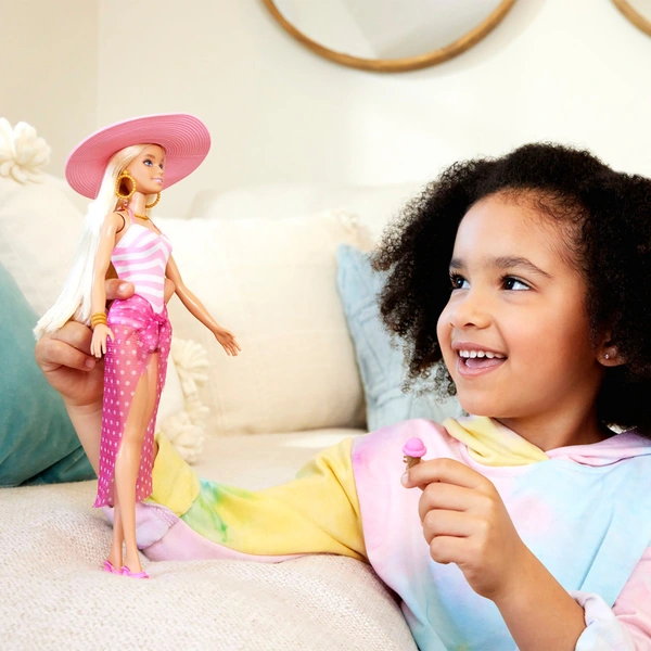 Blonde Barbie Doll with Swimsuit Beach-Themed