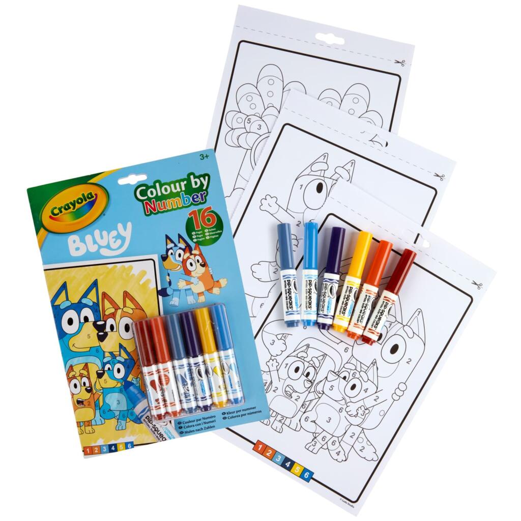 Crayola Bluey Colouring Pages Book Colour By Numbers