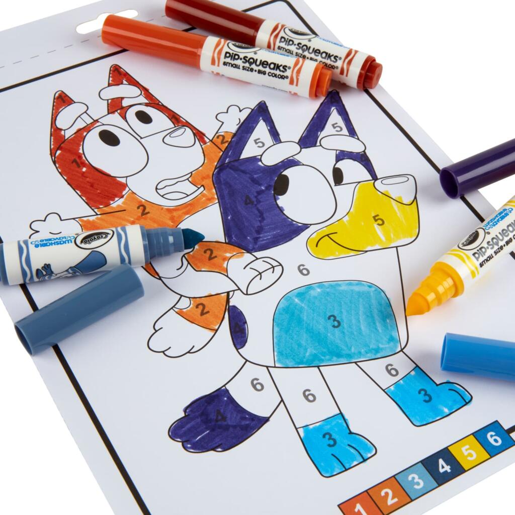 Crayola Bluey Colouring Pages Book Colour By Numbers