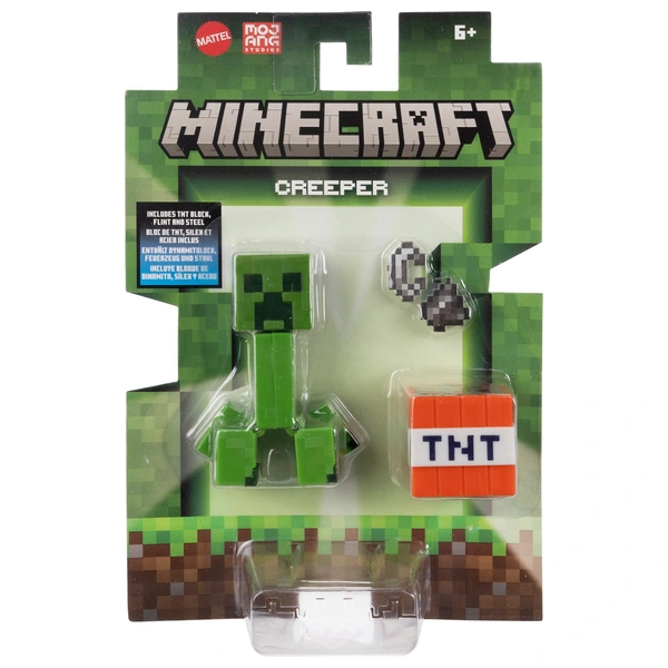 Minecraft Action Figure Creeper With Tnt Block 8cm
