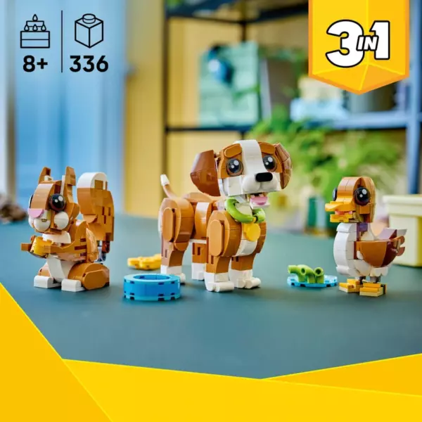 LEGO Creator 31382 3-in-1 Cute Animals: Playful Puppy Dog Set