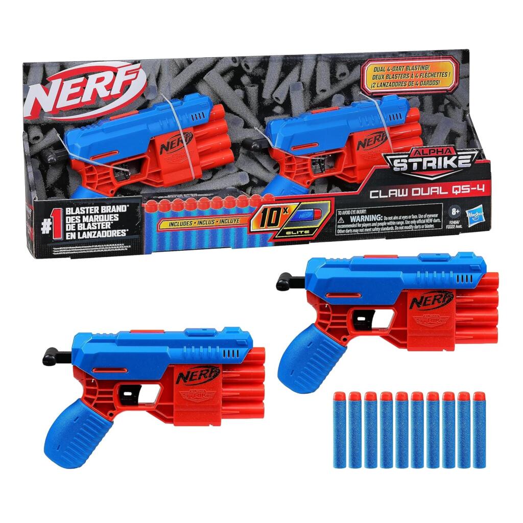 Nerf Alpha Strike Claw Dual QS-4 Blaster | Nerf Guns